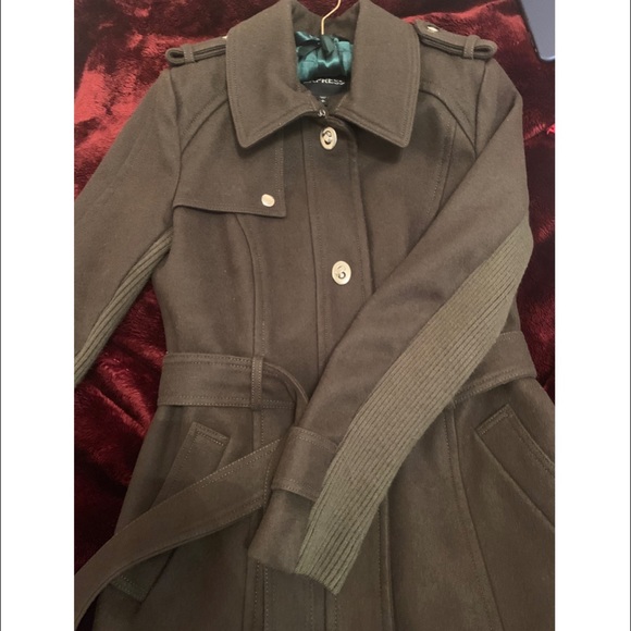 Express | Jackets & Coats | Olive Short Pea Coat | Poshmark